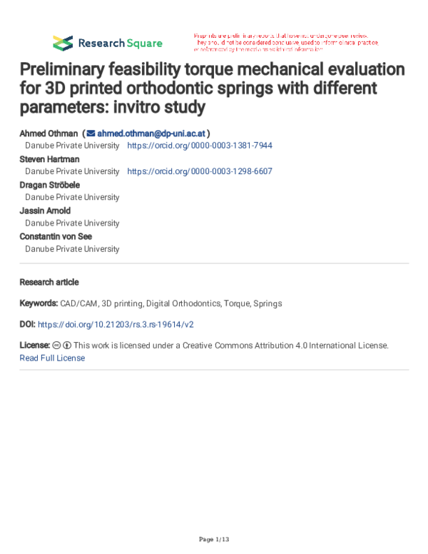 (PDF) Preliminary feasibility torque mechanical evaluation for 3D ...