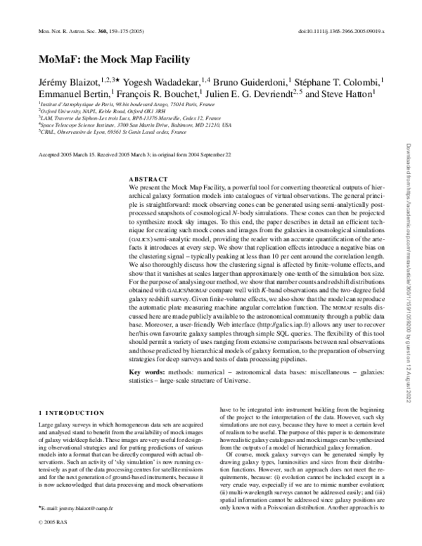(PDF) MoMaF: the Mock Map Facility