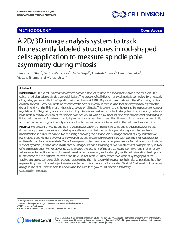 (PDF) A 2D/3D image analysis system to track fluorescently labeled ...