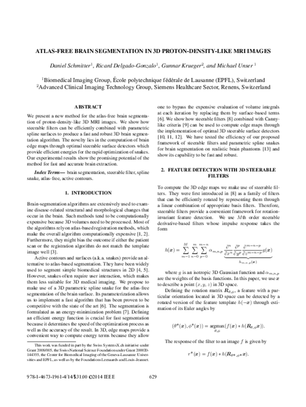 (PDF) Atlas-free brain segmentation in 3D proton-density-like MRI images