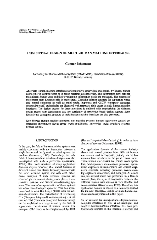 (PDF) Conceptual design of multi-human machine interfaces