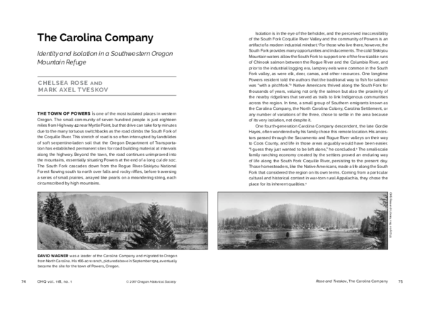 (PDF) After They Drove Old Dixie Down: Identity and Isolation in a ...