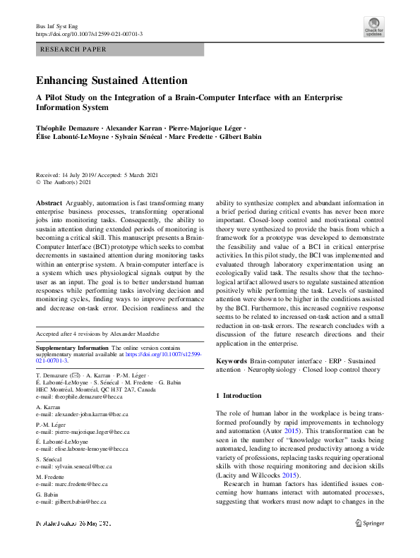 (PDF) Enhancing Sustained Attention (PDF) Enhancing Sustained Attention