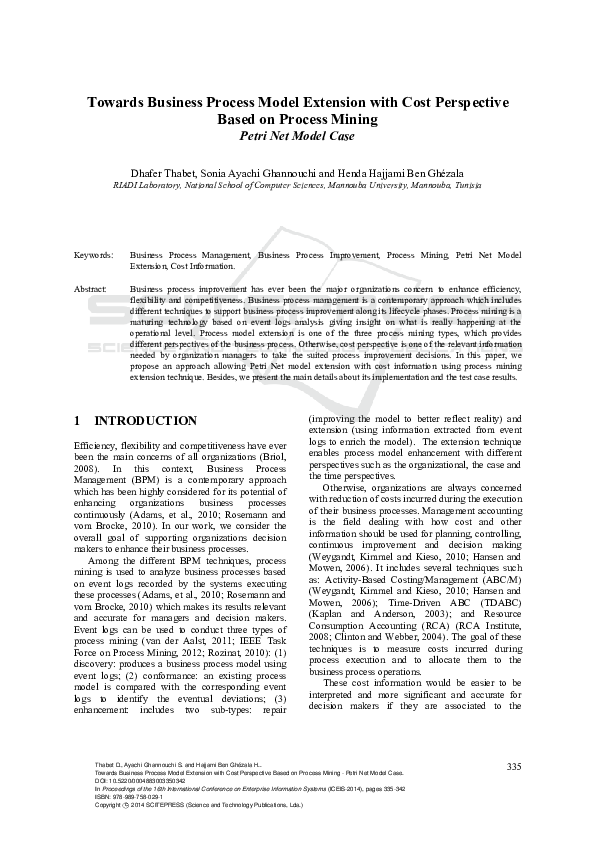 (PDF) Cost-Aware Extension of Petri Net Models