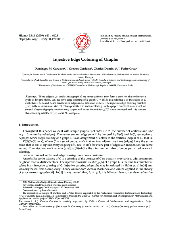 (PDF) Injective edge coloring of graphs