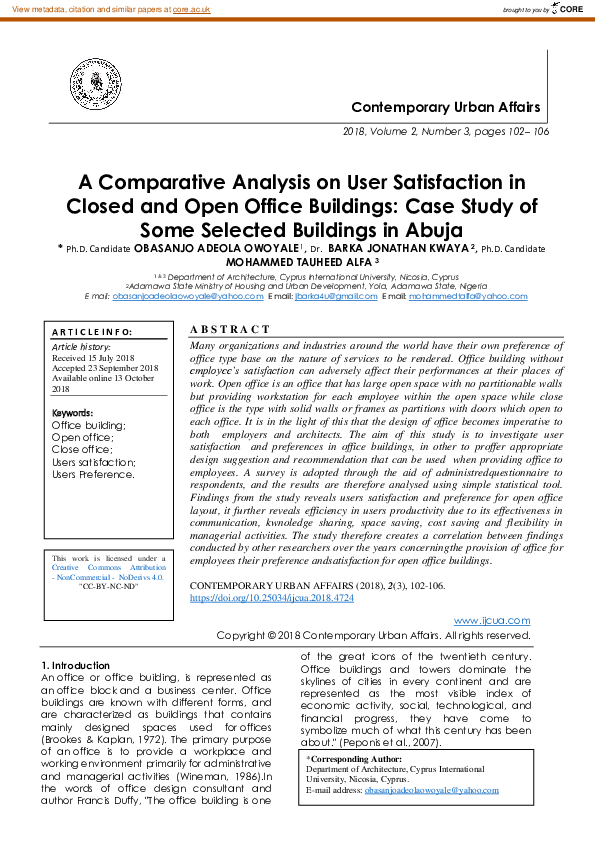 (PDF) A Comparative Analysis On User Satisfaction In Closed And Open ...