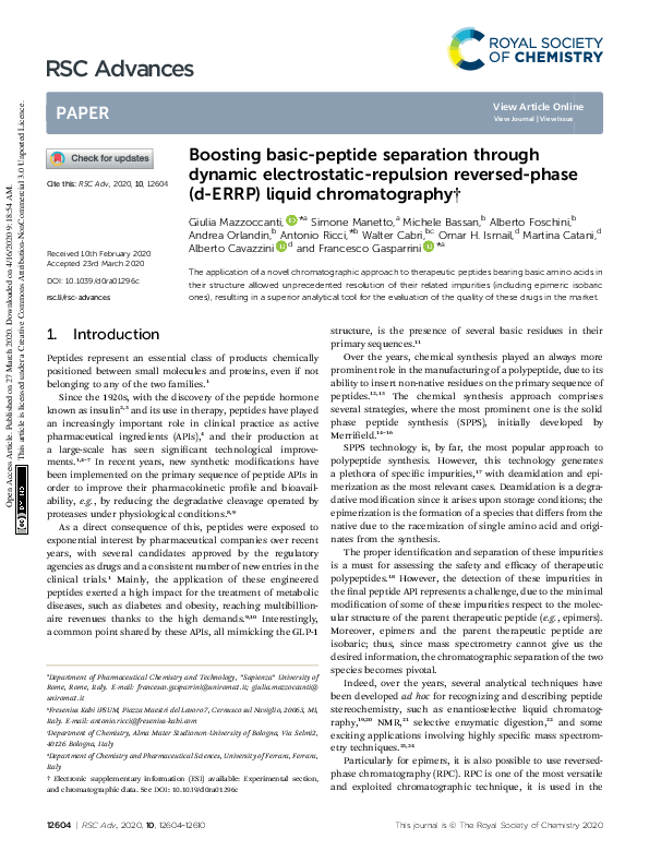 (PDF) Boosting basic-peptide separation through dynamic electrostatic ...