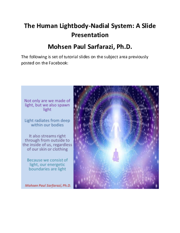 (PDF) The Human Lightbody Nadial System: A Slide Presentation