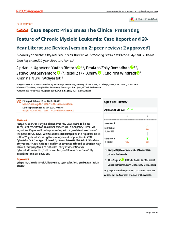 (PDF) Case Report: Priapism as The Clinical Presenting Feature of ...