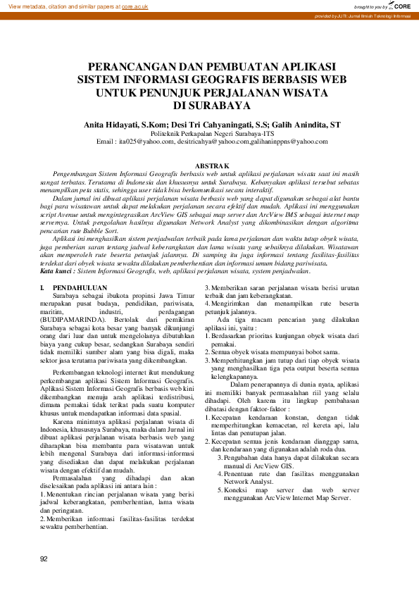 (PDF) Perancangan Dan Pembuatan Aplikasi Sistem Informasi Geografis Berbasis Web Untuk Penunjuk ...