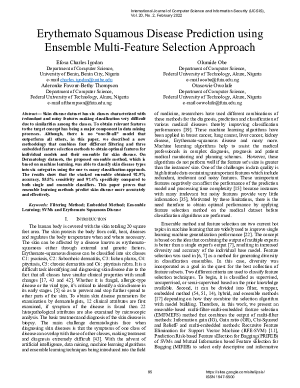 (PDF) Prediction of erythemato squamous-disease using ensemble learning ...