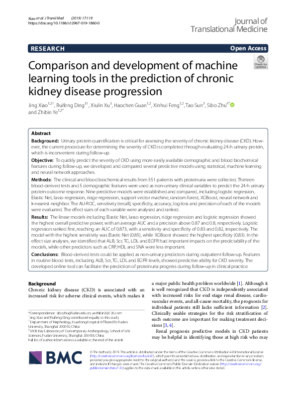 (PDF) Comparison and development of machine learning tools in the ...
