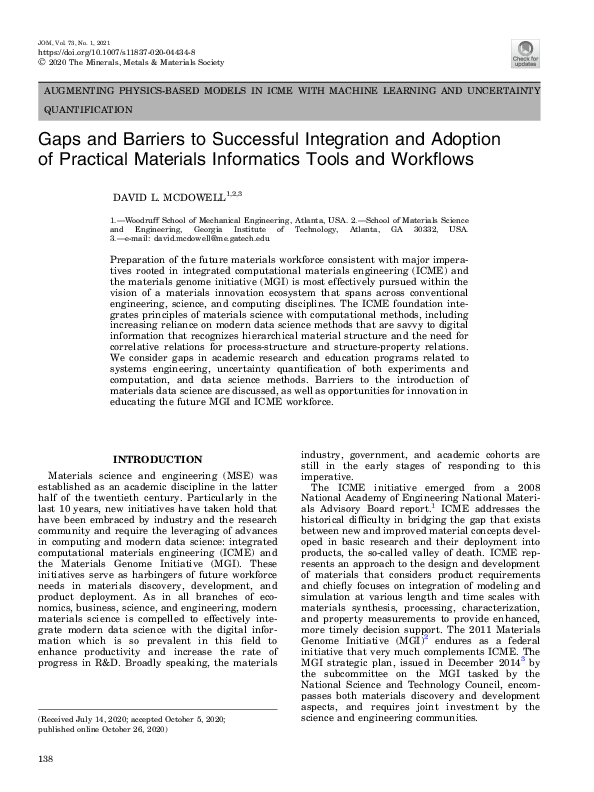 (PDF) Gaps and Barriers to Successful Integration and Adoption of ...