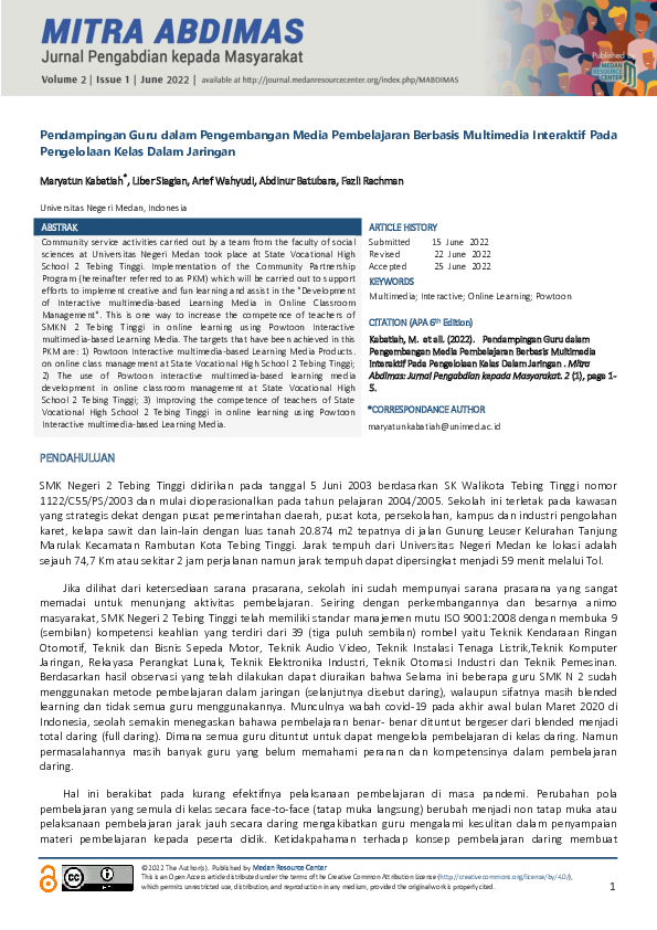 (PDF) Pendampingan Guru dalam Pengembangan Media Pembelajaran Berbasis Multimedia Interaktif ...