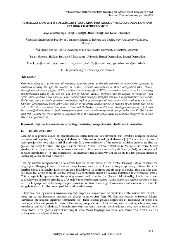 (PDF) Visualization with Vocabulary Tracking for Arabic Word ...