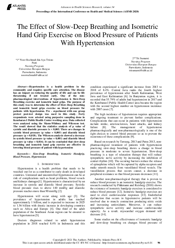 (PDF) The Effect of Slow-Deep Breathing and Isometric Hand Grip ...