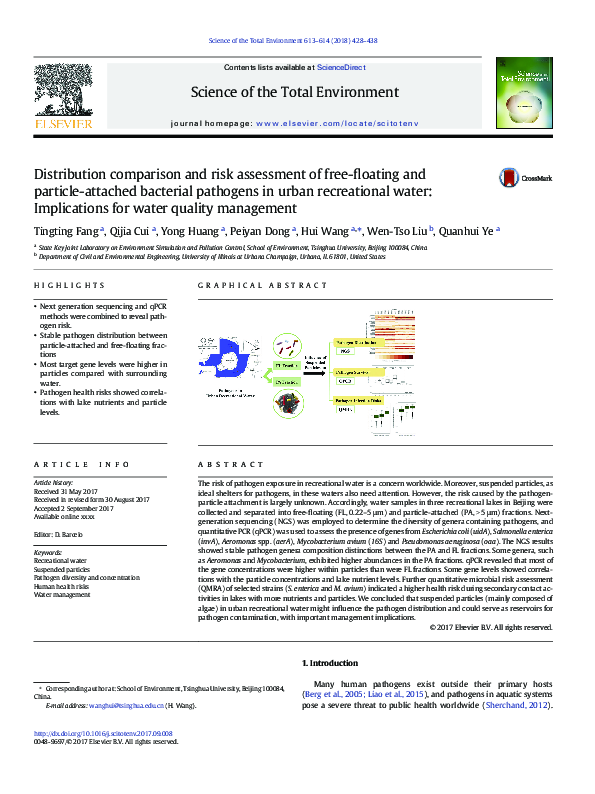 (PDF) Distribution comparison and risk assessment of free-floating and particle-attached ...
