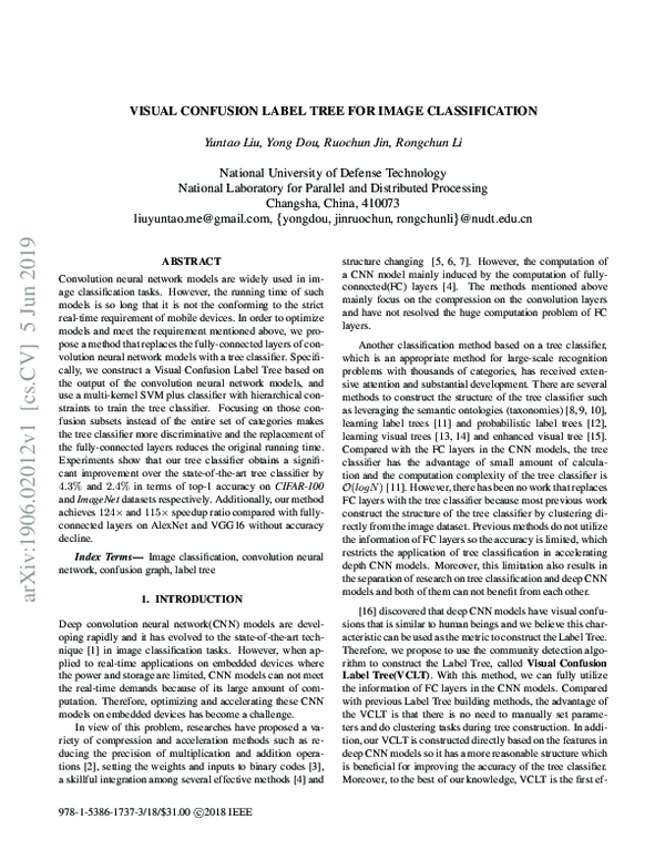 (PDF) Visual Confusion Label Tree for Image Classification