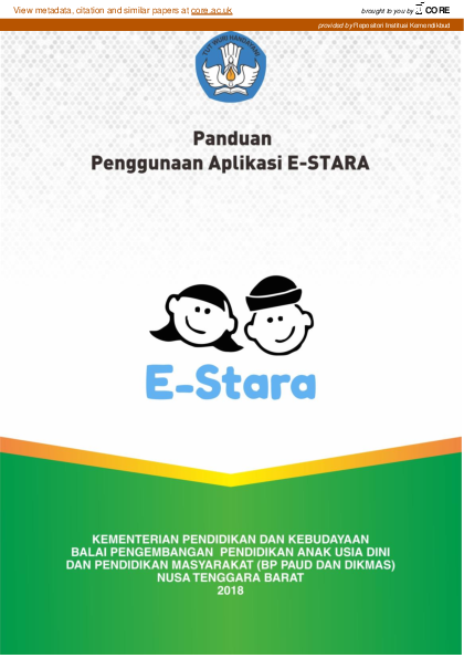 (PDF) Panduan penggunaan aplikasi E-STARA (PDF) Panduan penggunaan aplikasi E-STARA