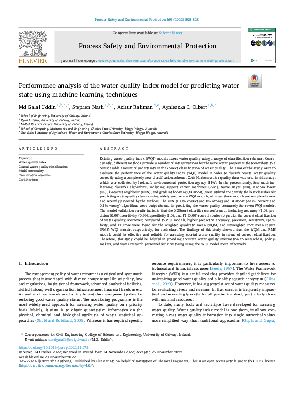 (PDF) Optimizing Water Quality Index with Machine Learning (PDF) Optimizing Water Quality Index with Machine Learning