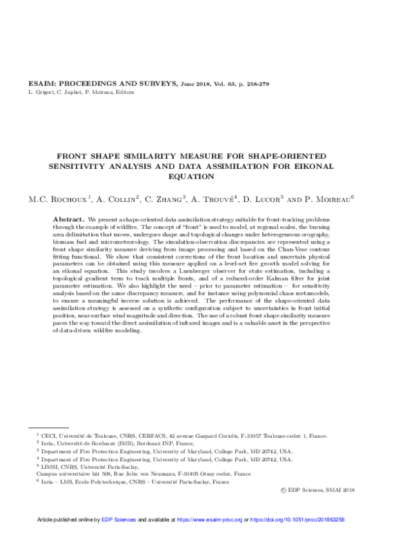 Pdf Front Shape Similarity Measure For Shape Oriented Sensitivity Analysis And Data
