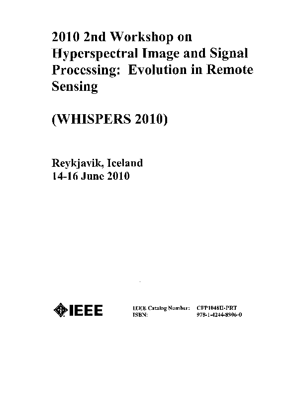 (PDF) 2nd Workshop on Hyperspectral Image and Signal Processing: Evolution in Remote Sensing ...