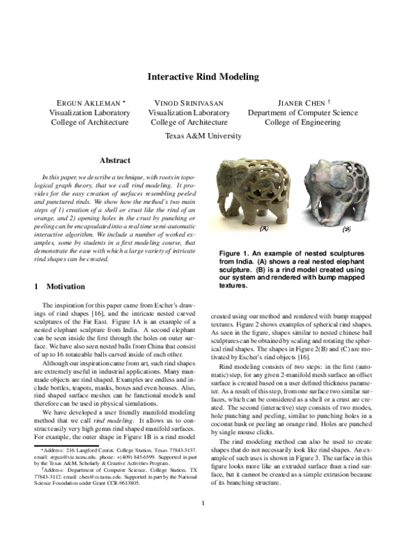 (PDF) Interactive rind modeling
