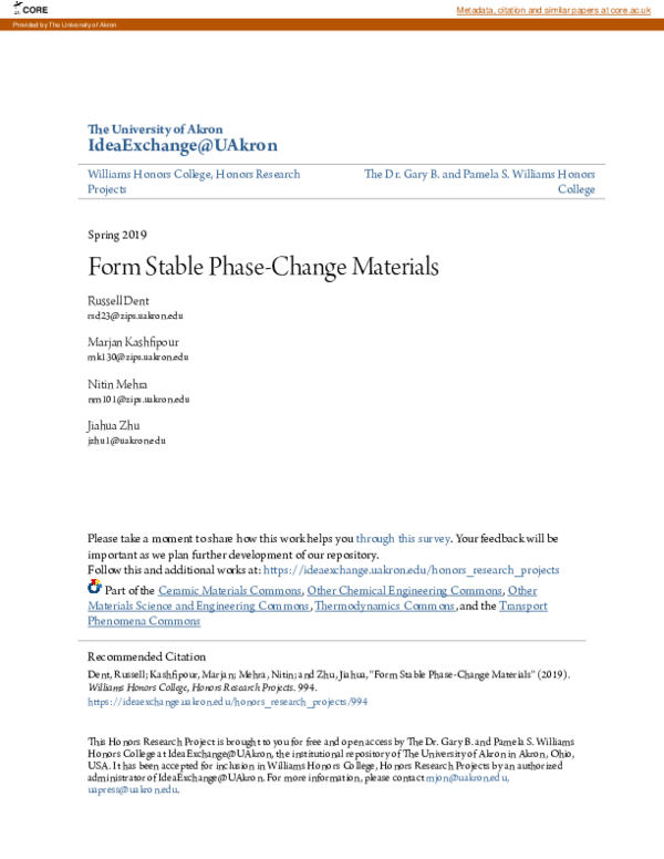 (PDF) Form Stable Phase-Change Materials