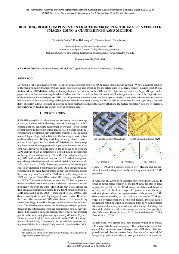 (PDF) Building Roof Component Extraction from Panchromatic Satellite Images Using a Clustering ...
