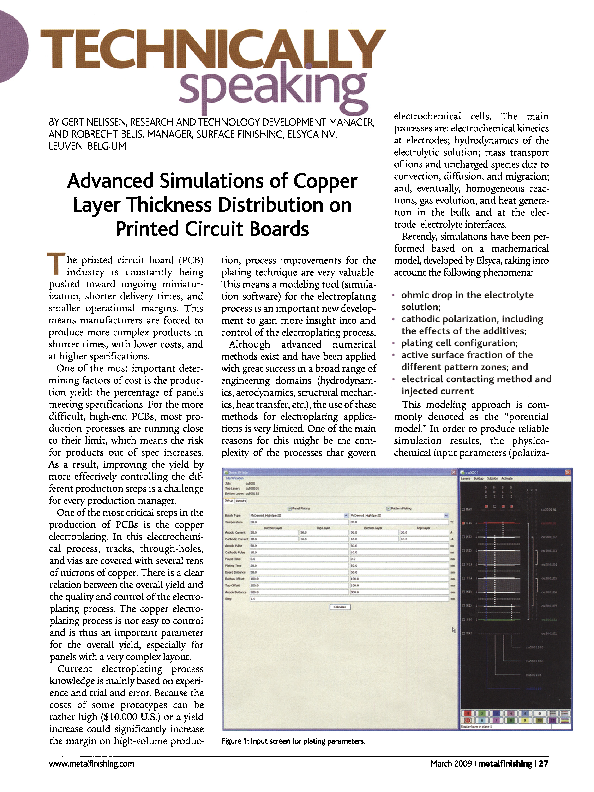 (PDF) Advanced simulations of copper layer thickness distribution on printed circuit boards