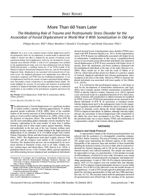 (PDF) More Than 60 Years Later