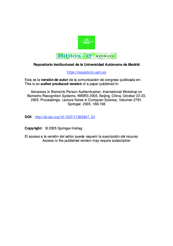 (PDF) Fusion of Local and Regional Approaches for On-Line Signature Verification