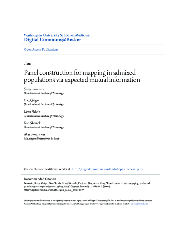 (PDF) Optimizing Marker Panels for Admixture Mapping Using EMI