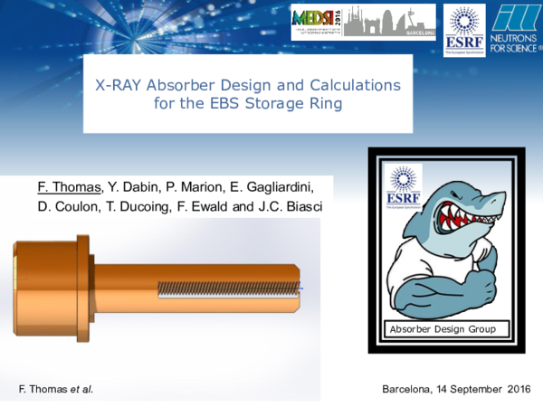 (PDF) X-Ray Absorber Design and Calculations for the EBS Storage Ring