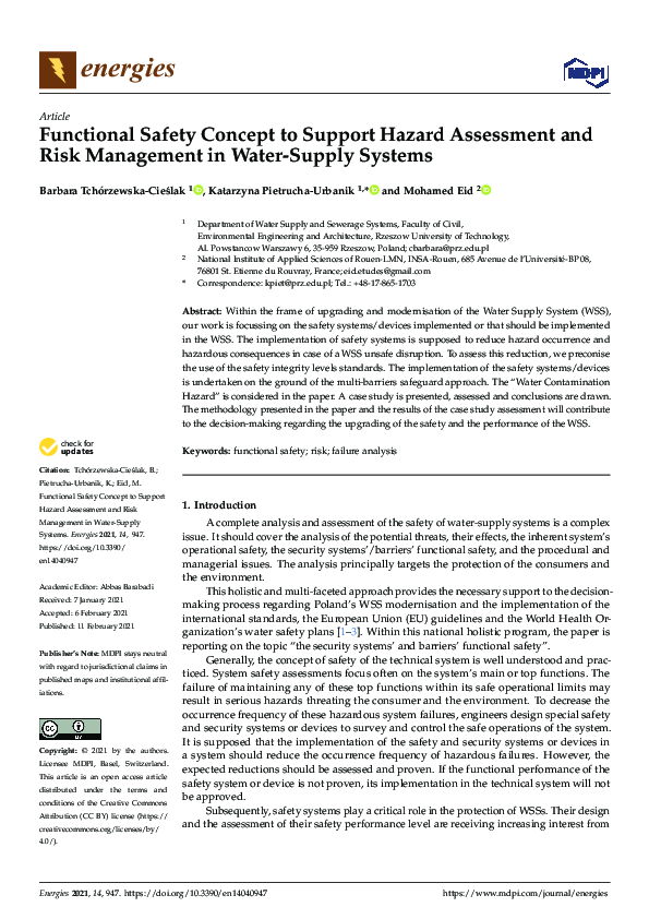 (PDF) Functional Safety Concept to Support Hazard Assessment and Risk ...