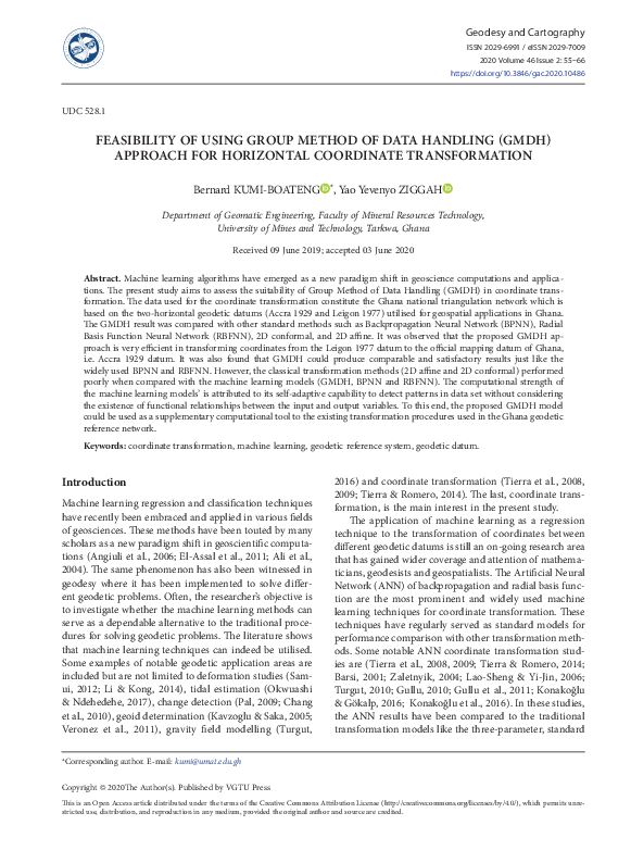 Pdf Feasibility Of Using Group Method Of Data Handling Gmdh Approach For Horizontal