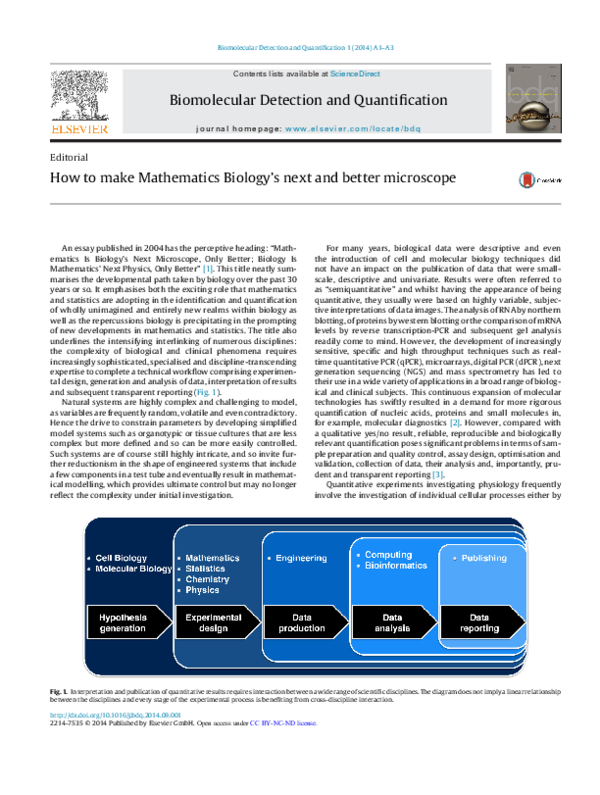 (PDF) How to make Mathematics Biology's next and better microscope