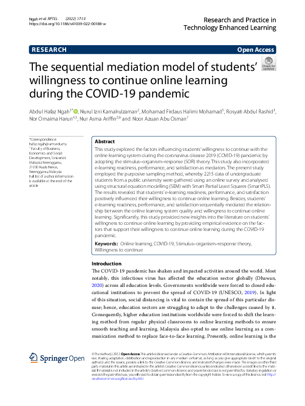(PDF) The sequential mediation model of students’ willingness to ...