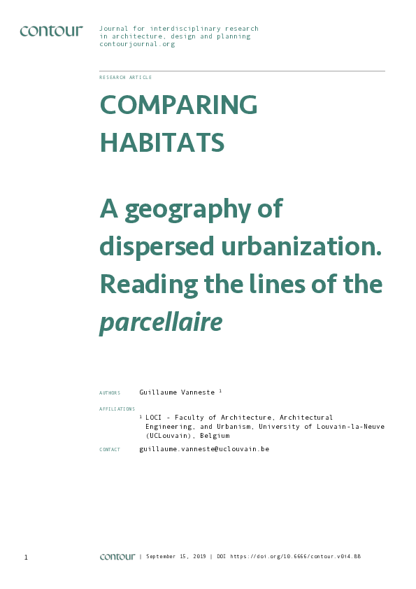 (PDF) A Geography of Dispersed Urbanization: Reading the Lines of the ...