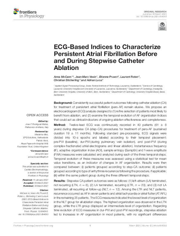 (PDF) ECG-Based Indices to Characterize Persistent Atrial Fibrillation ...