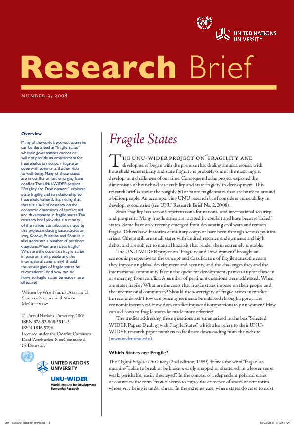 (PDF) Fragile States