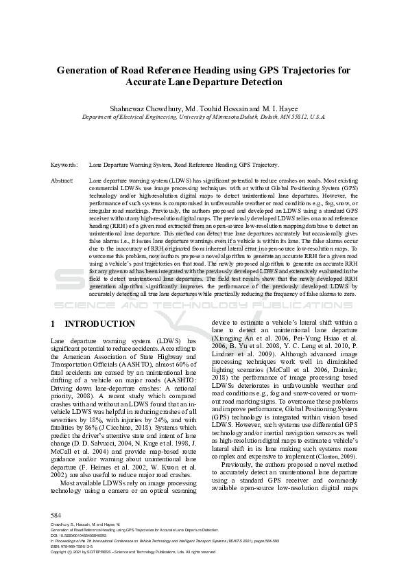 (PDF) Generation of Road Reference Heading using GPS Trajectories for ...