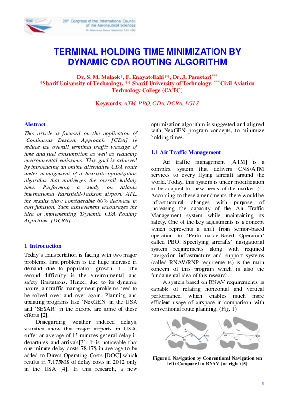 (PDF) Terminal Holding Time Minimization by Dynamic CDA Routing Algorithm