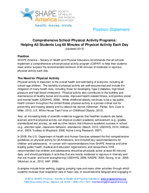 (PDF) Comprehensive School Physical Activity Programs: Helping All ...