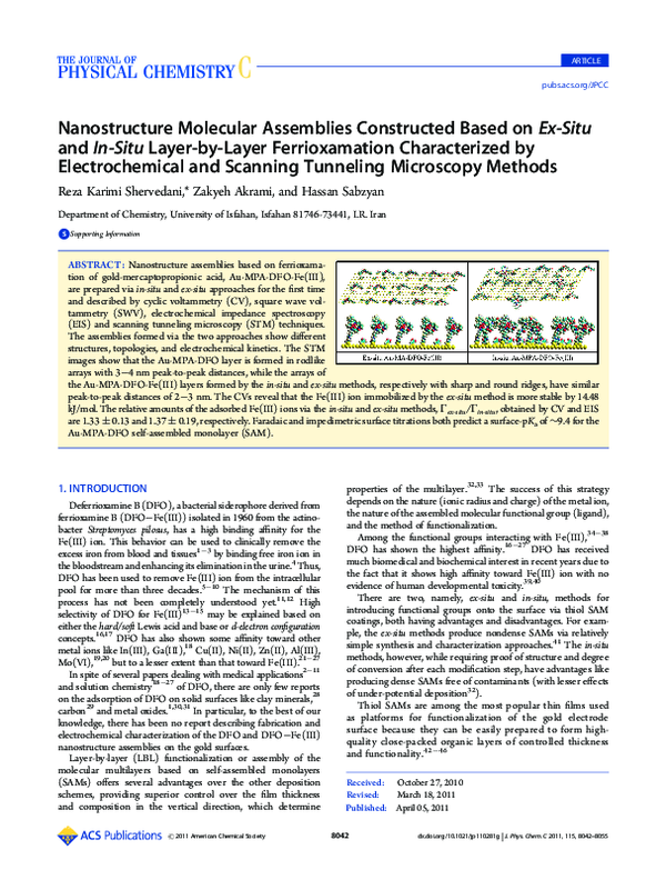 Pdf Nanostructure Molecular Assemblies Constructed Based On Ex Situ And In Situ Layer By Layer