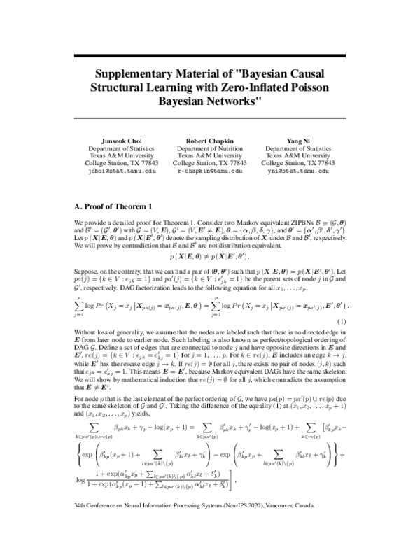 (PDF) Bayesian Causal Structural Learning with Zero-Inflated Poisson ...