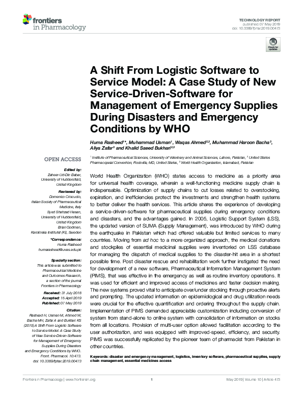 (PDF) A Shift From Logistic Software to Service Model: A Case Study of ...