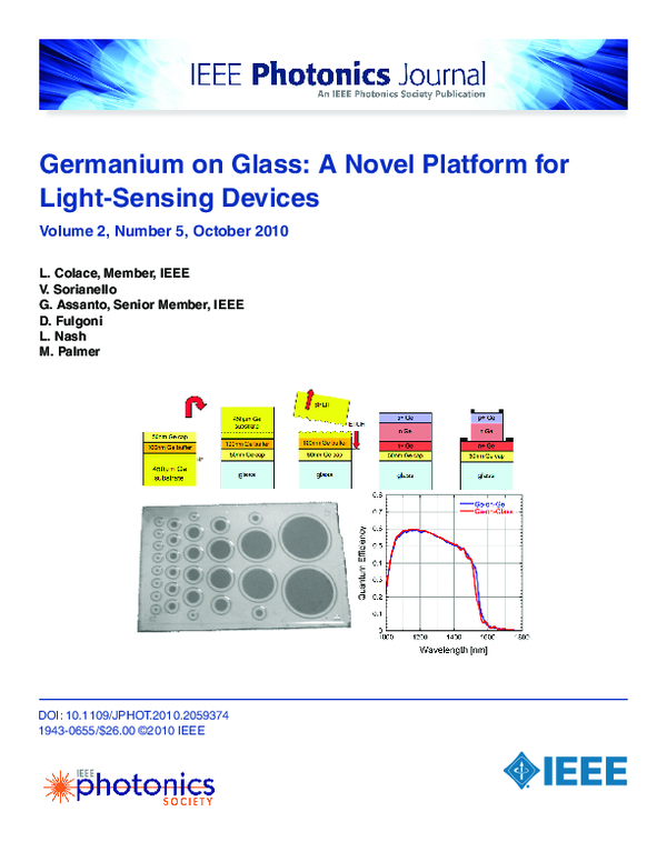 (PDF) Germanium on Glass: A Novel Platform for Light-Sensing Devices