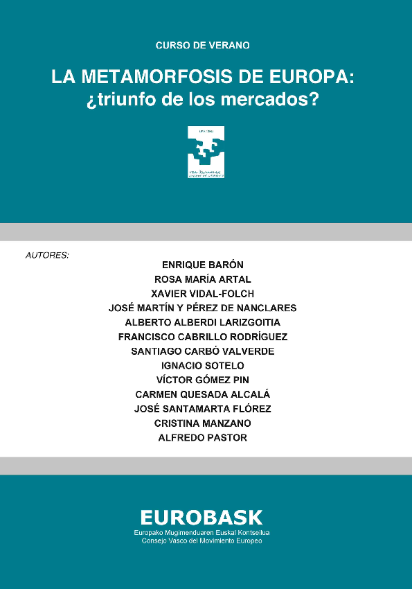 (PDF) La metamorfosis de Europa ¿Triunfo de los mercados?