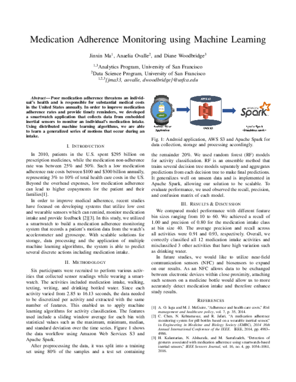 Pdf Medication Adherence Monitoring Using Machine Learning Anaelia Ovalle